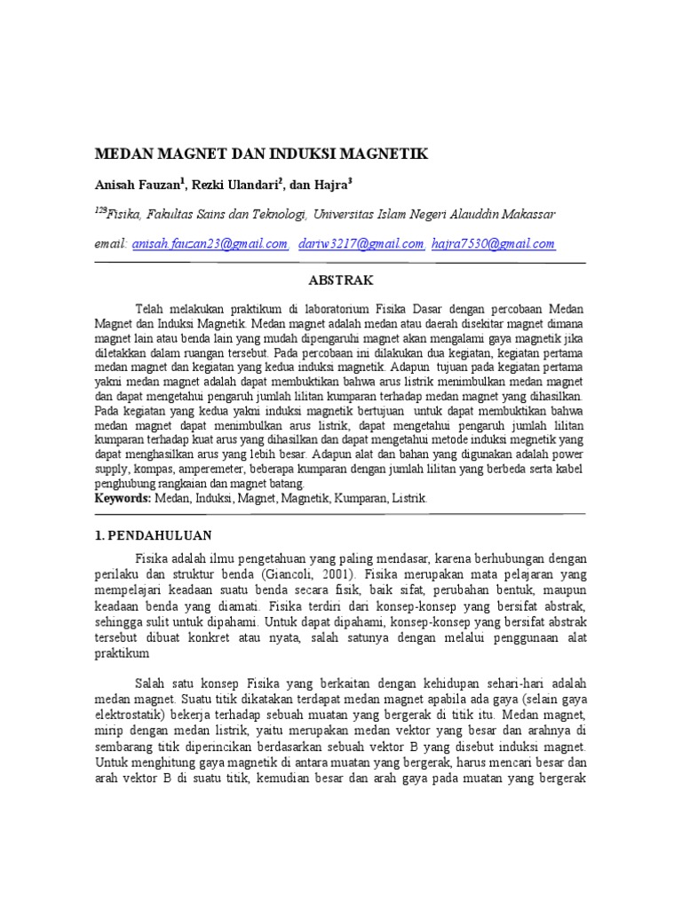 Medan Magnet dan Induksi Magnetik | PDF