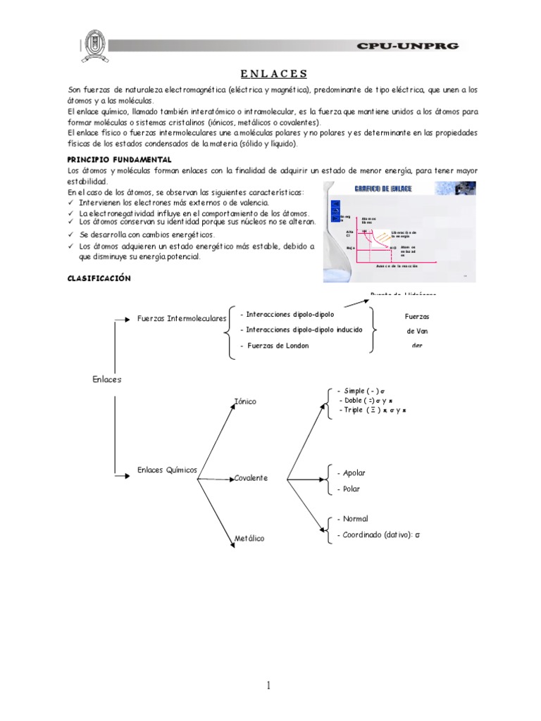 Enlace Químico Pdf Polaridad Química Enlace Covalente