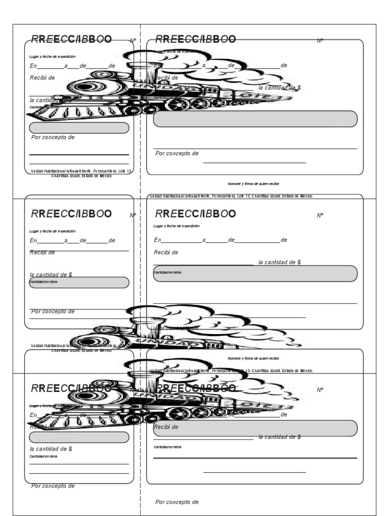 Recibo Con Talonario para Imprimir 1 | PDF