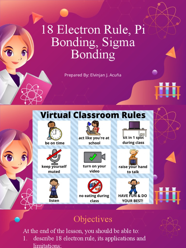18 Electron Rule, Sigma and Pi Bonding | PDF | Chemical Bond ...