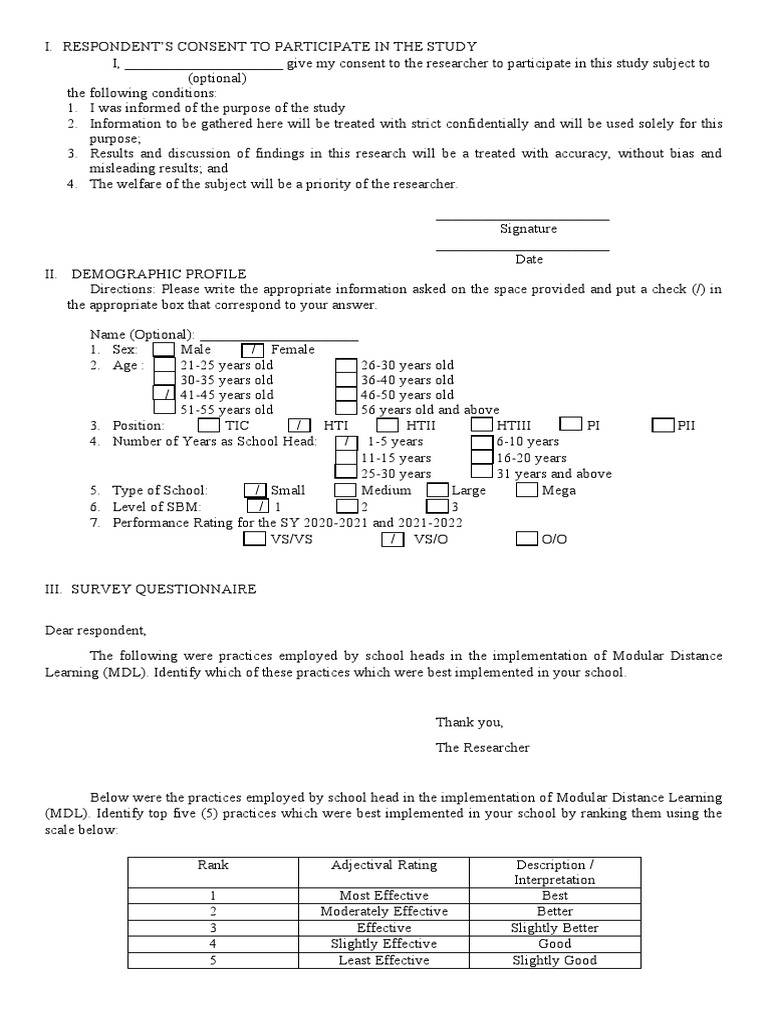 Dear Respondent | PDF