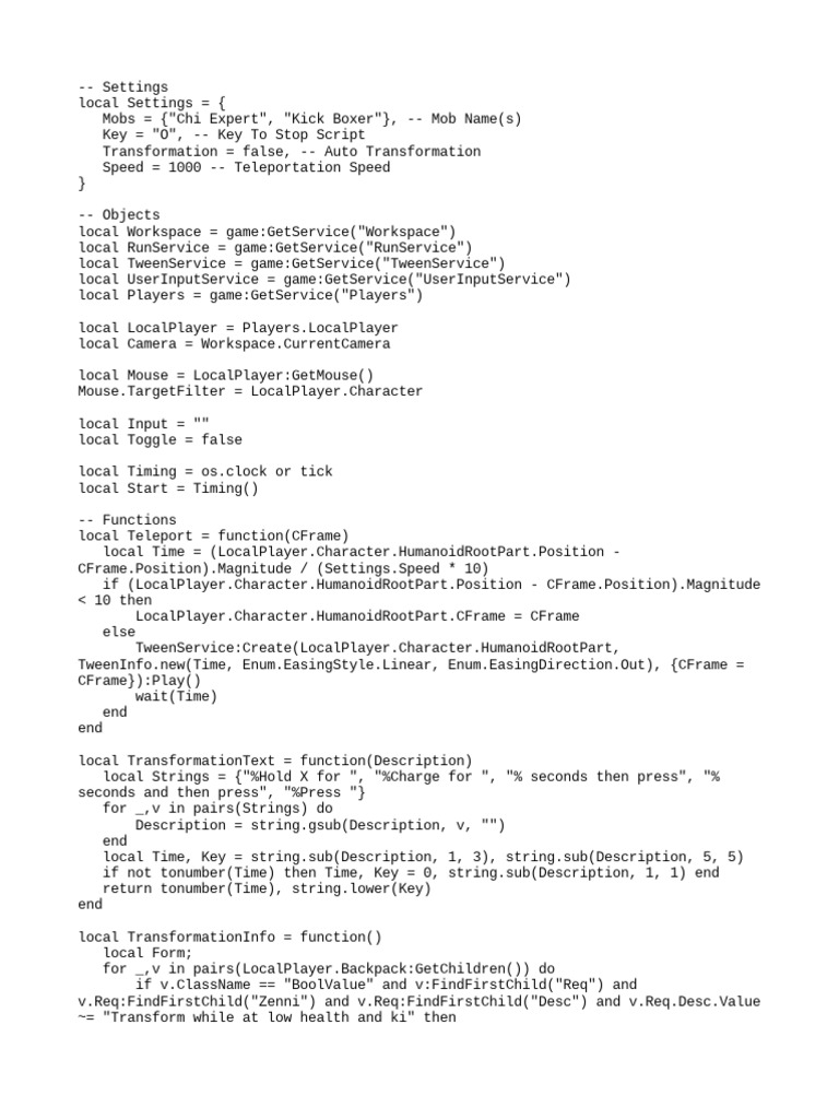 Dragon Ball Z Final Stand AUTO FARM GUI | PDF | Computing | Computer Programming