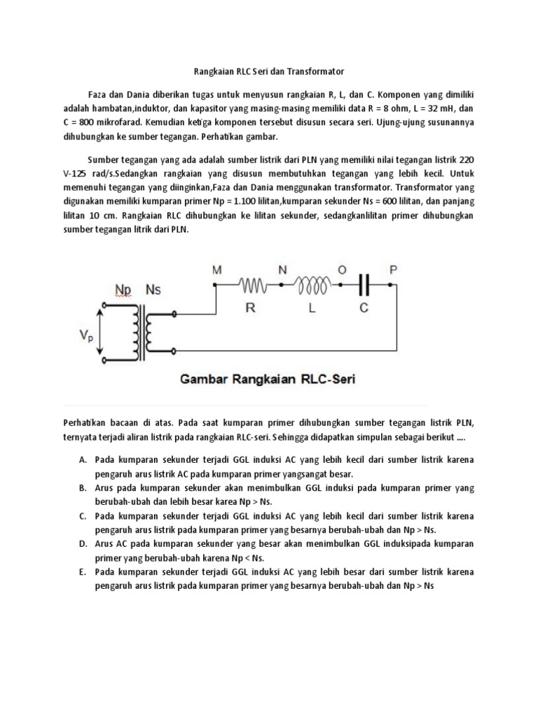 Rangkaian RLC Seri | PDF | Sains & Matematika