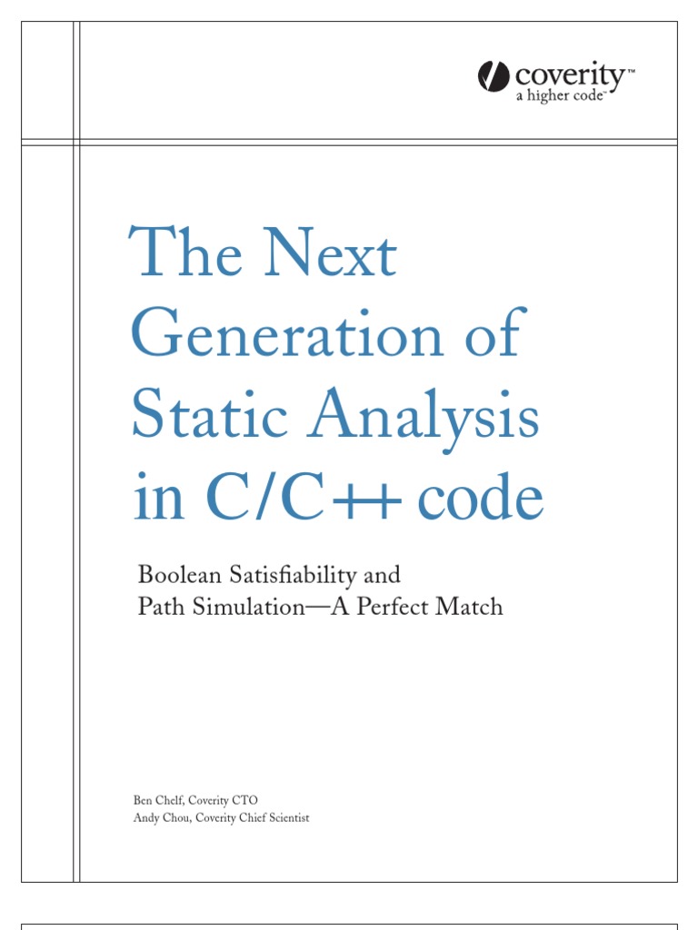 Coverity White Paper-SAT-Next Generation Static Analysis 0 | PDF | Software Bug | Electronic ...