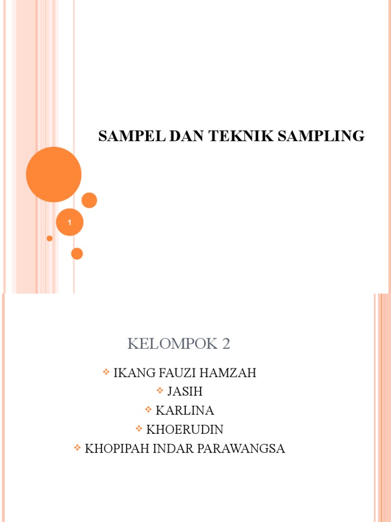 Teknik dan Jenis Sampling | PDF