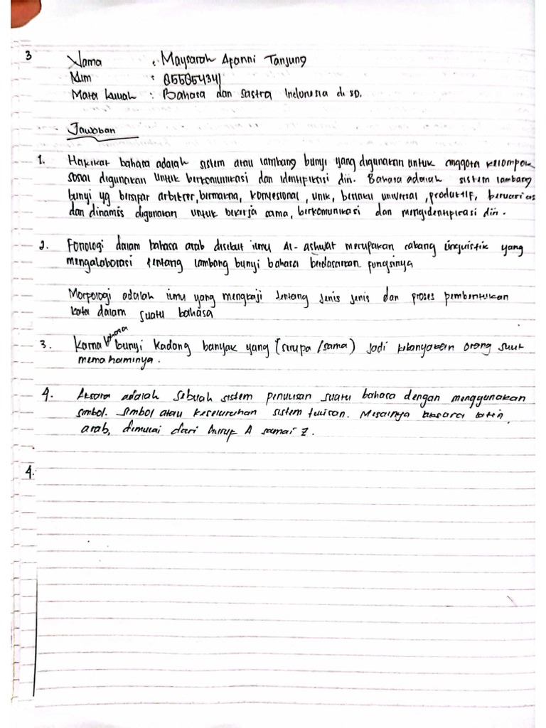 TT1 Bahasa Dan Sastra Indonesia | PDF