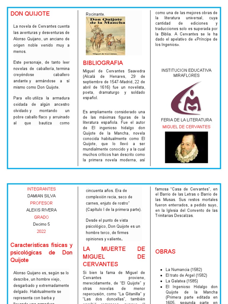Características de Don Quijote | PDF | Miguel De Cervantes | Don Quijote