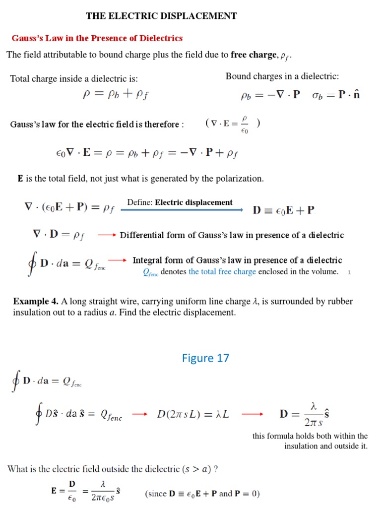 Gauss's Law and Electric Displacement | PDF