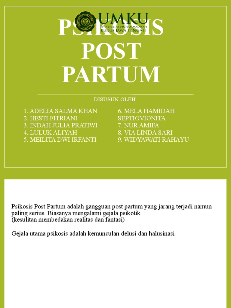 LEMBAR BALIK Psikosis Post Partum | PDF