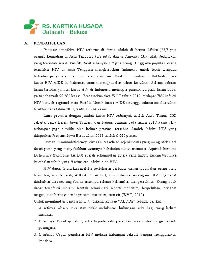 Program Kerja Hiv 2022 | PDF