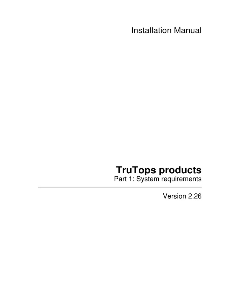 TRUMPF System Requirements 2-26 | PDF | Microsoft Sql Server | Computer ...