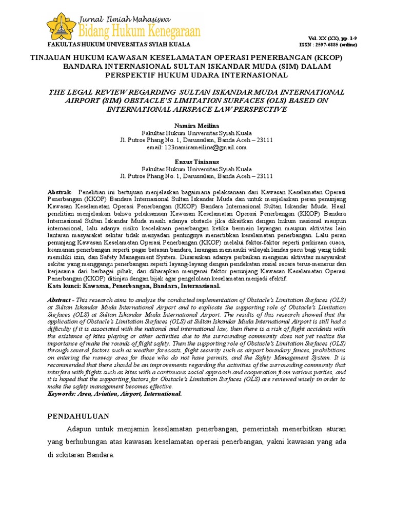 KKOP Hukum Udara Dan Ruang Angkasa | PDF