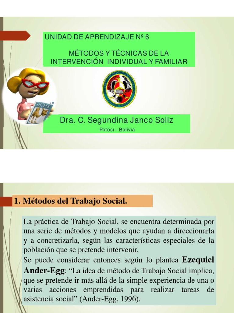 Métodos y Técnicas de Intervención Individual y Familiar | Descargar ...