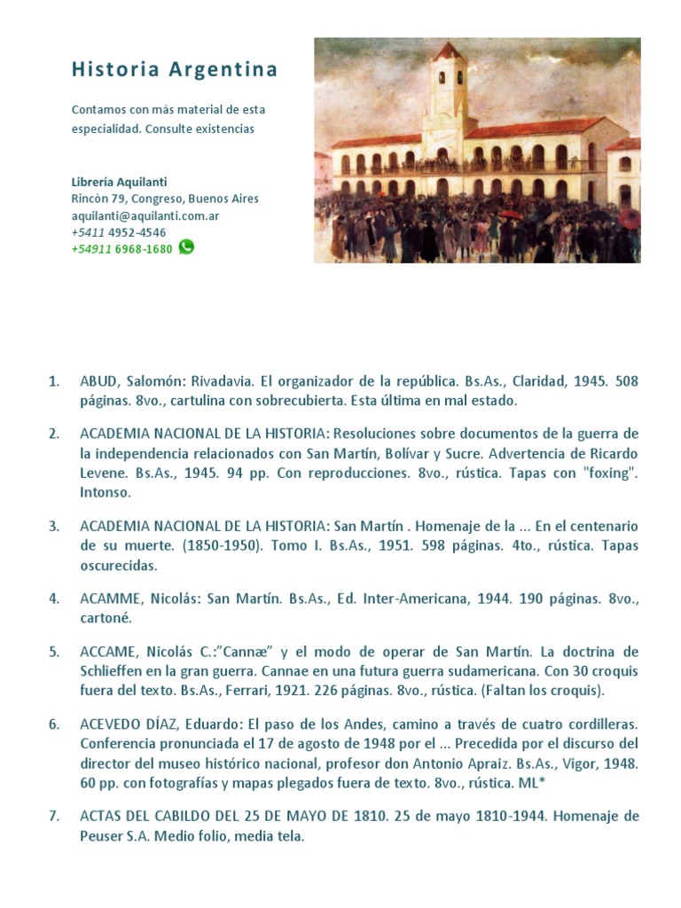 Historia Argentina Pdf Buenos Aires América Del Sur