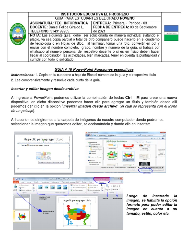 GUIA # 10 PowerPoint Funciones Especificas | PDF | Microsoft PowerPoint ...