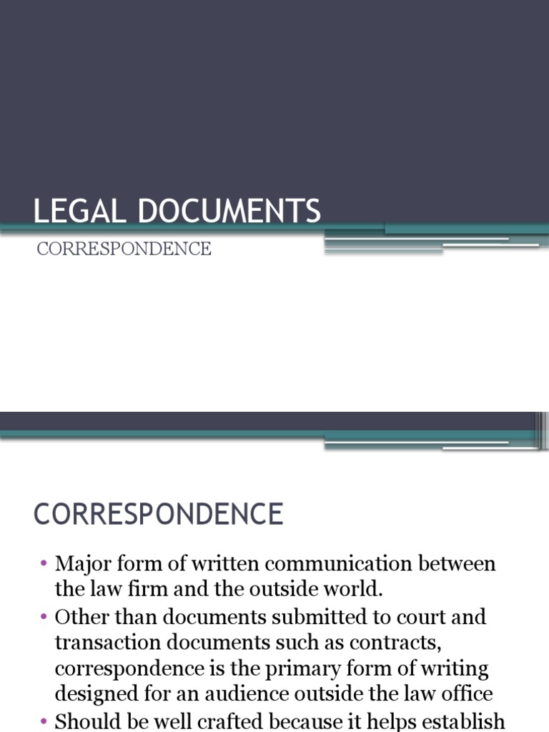Legal Correspondence Essentials | PDF | Question | Justice
