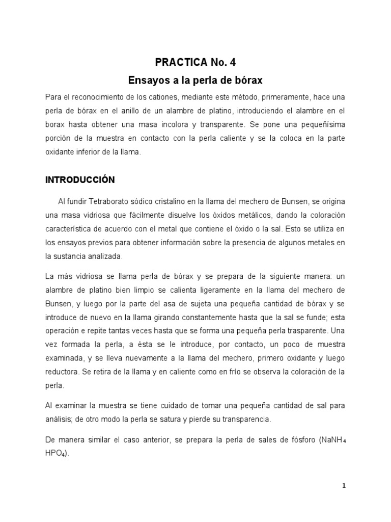 PRACTICA No 4 | PDF | Cloruro | Cobre