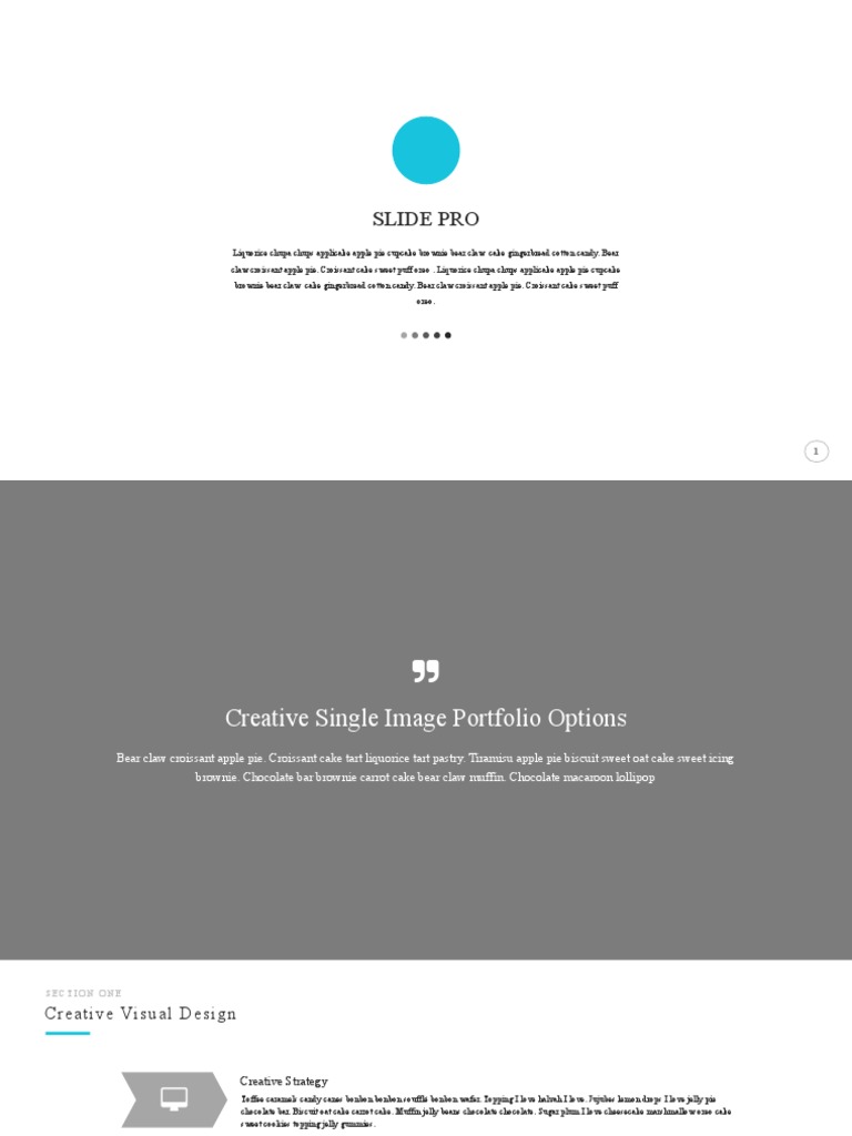 Slide Project Turqoise Powerpoint Template Pdf Cakes Desserts