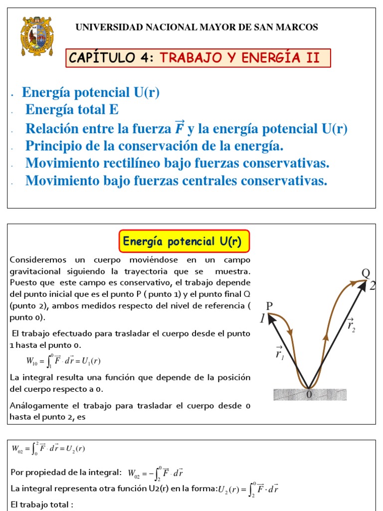 Energía Potencial y Conservación | PDF | Energía potencial | Fuerza