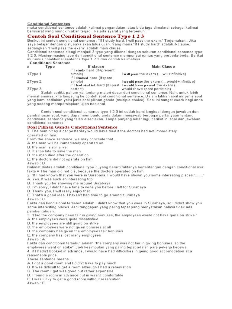 Conditional Sentences | PDF