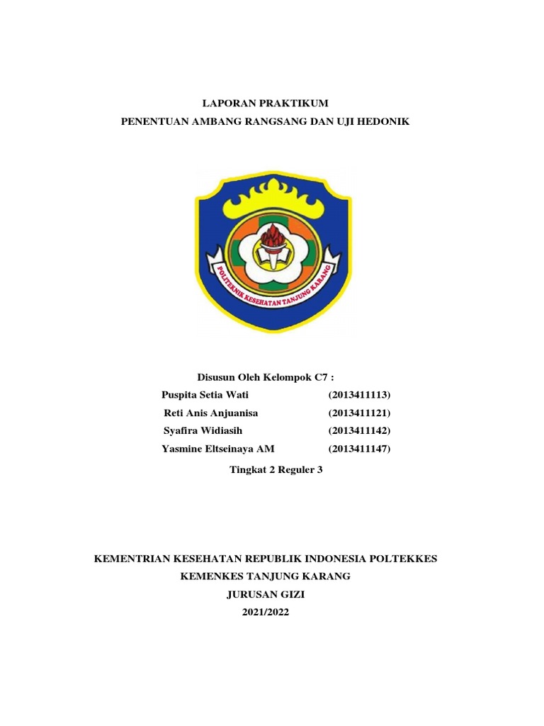 C7 - Laprak Tekpang Uji Ambang Rangsang Dan Uji Hedonik | PDF