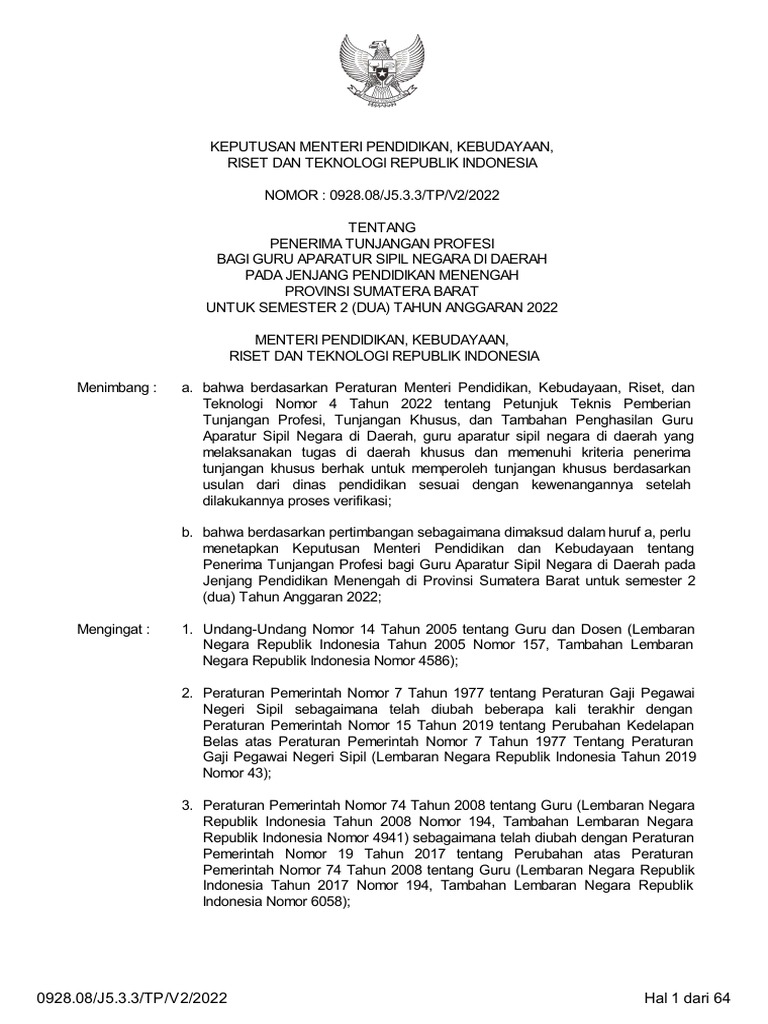 Sk-Tp-Dau-0928.08 J5.3.3 TP V2 2022 | PDF | Pengelolaan Keuangan & Uang