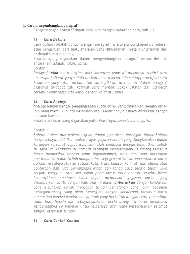 Cara Mengembangkan Paragraf | PDF | Karier & Perkembangan