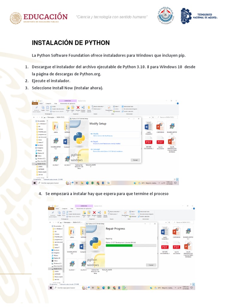 Instalación de Python | PDF | Python (lenguaje de programación ... Instalación de Python | PDF | Python (lenguaje de programación ...