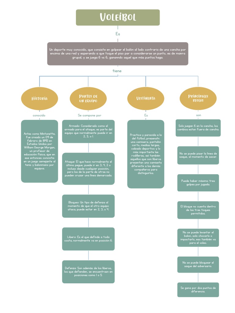 Mapa Conceptual Del Voley | PDF | Vóleibol | Deportes Mapa Conceptual Del Voley | PDF | Vóleibol | Deportes