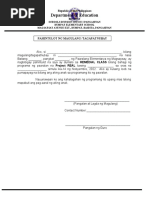 Kasunduan Sa Pagitan NG Magulang at Guro | PDF