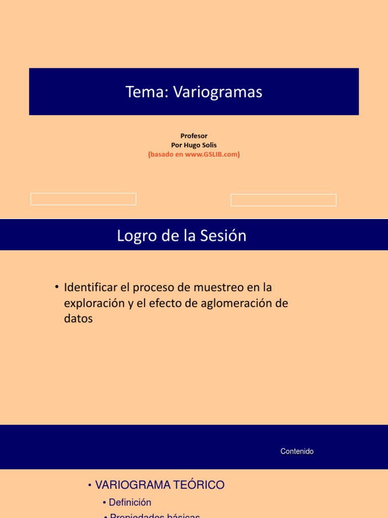 SEMANA 6 Variogramas A Malla Irregular y Modelos de Variogramas | PDF