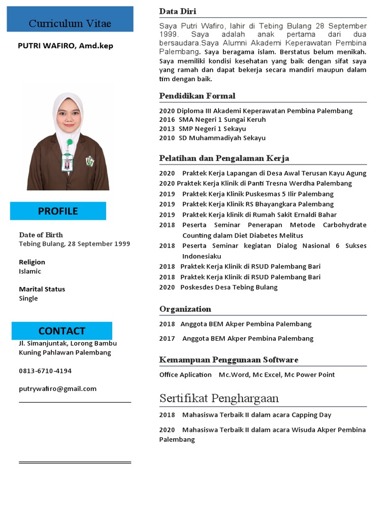 CV Putri Wafiro Fix | PDF
