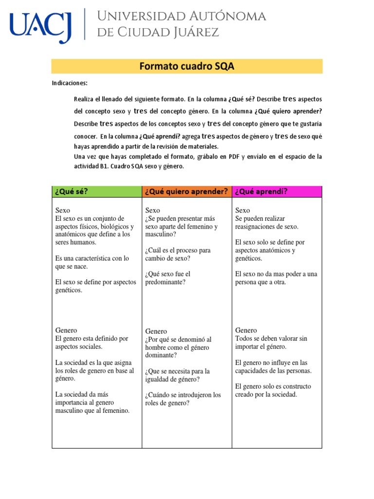 B1.Formato Cuadro SQA | PDF