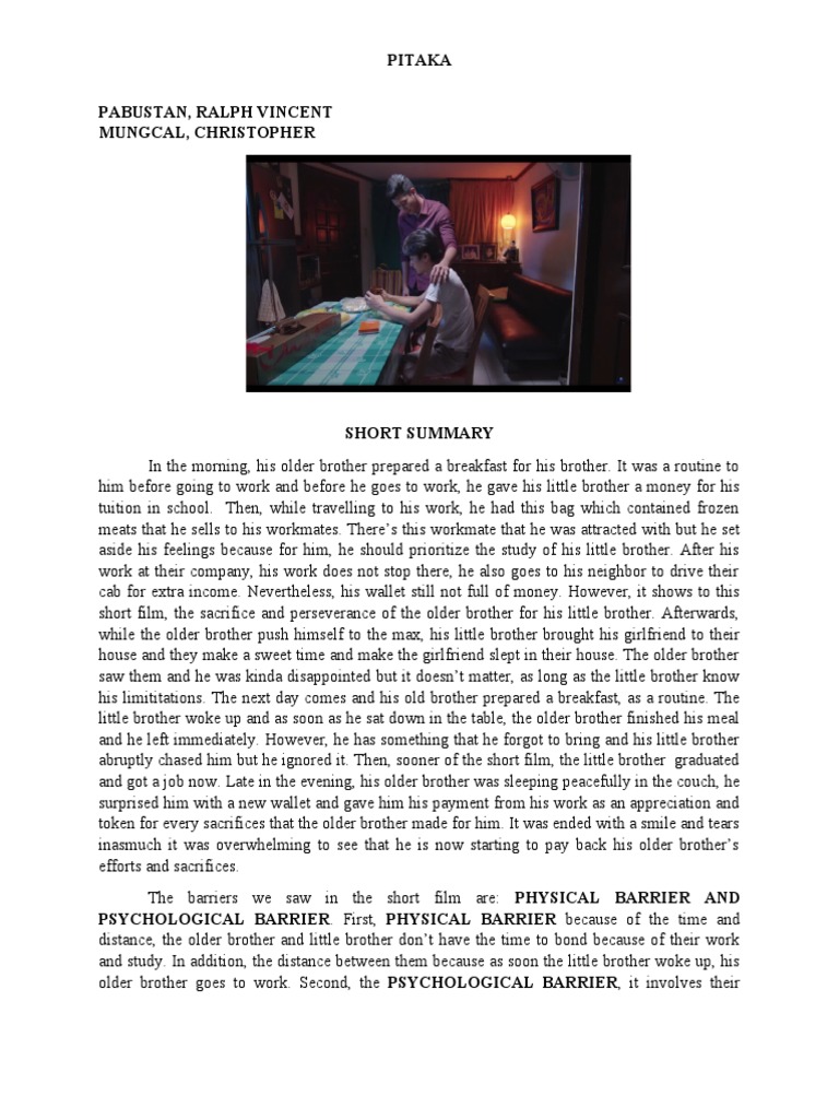 Short Film (Pitaka) - Barriers in Communication | PDF