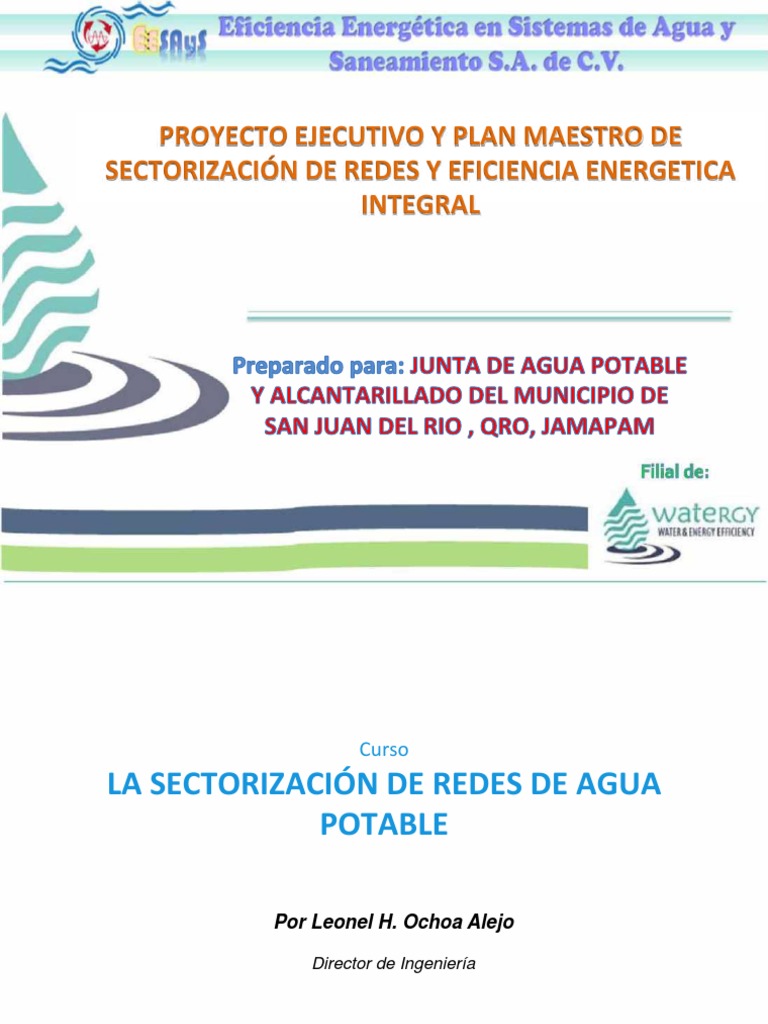 Curso de Sectorización de Redes de Agua Potable | PDF | Agua | Diseño