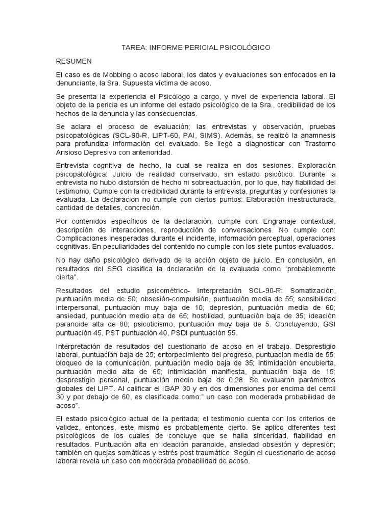 Informe Pericial Ejemplo | PDF