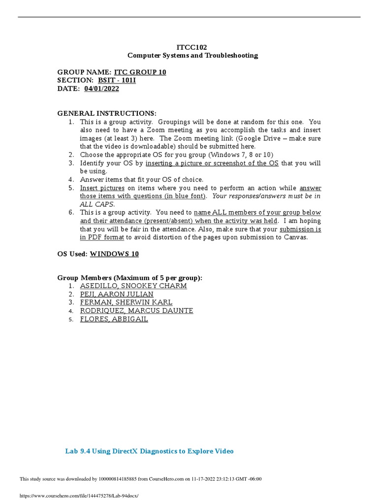 Exploring Video Information Using DirectX Diagnostics | PDF