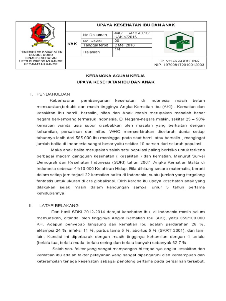 Kak Upaya Kesehatan Ibu Dan Anak Pdf