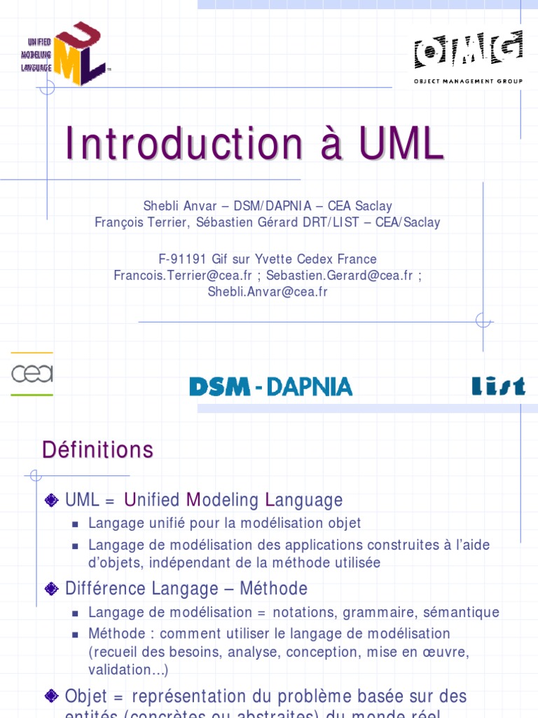 Introduction UML et Modélisation Objet | PDF | Langage de Modélisation Unifié | Programmation ...