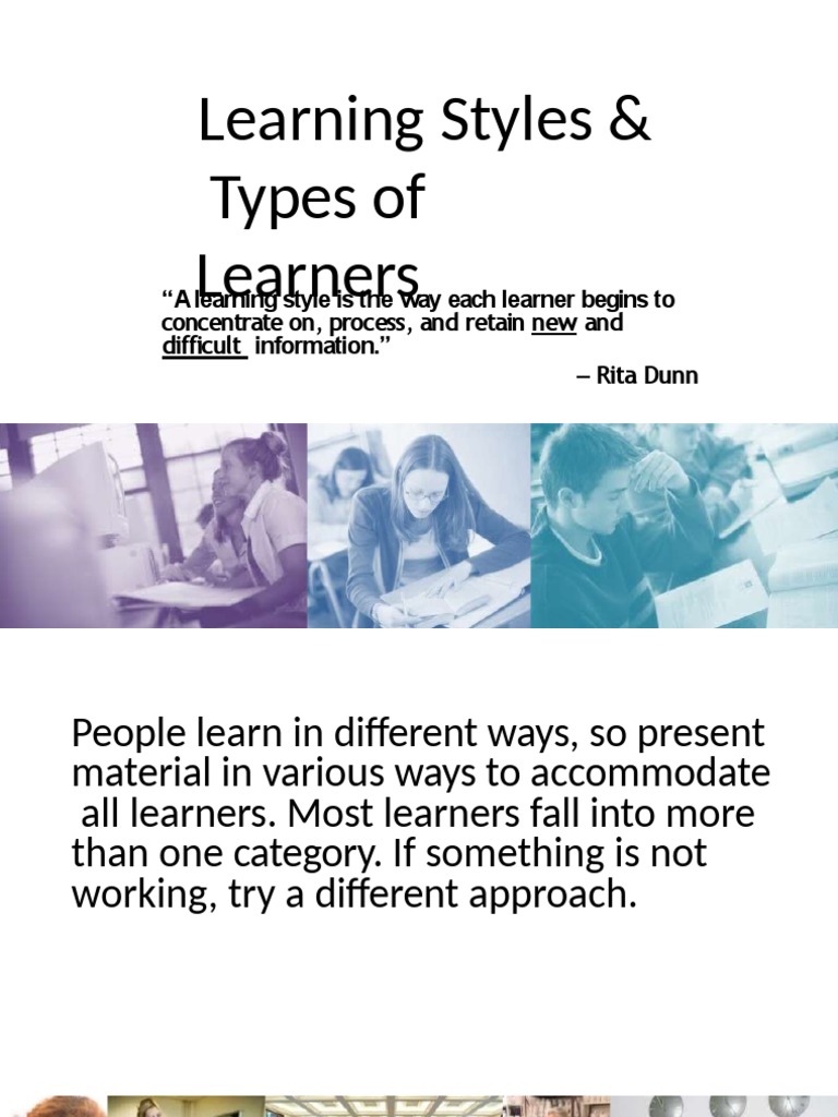 Learning Styles | Download Free PDF | Learning Styles | Learning
