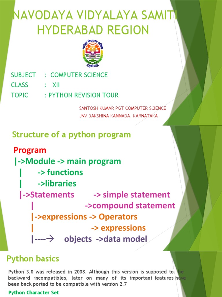 Python Programming Basics for Class XII | PDF | Python (Programming ...