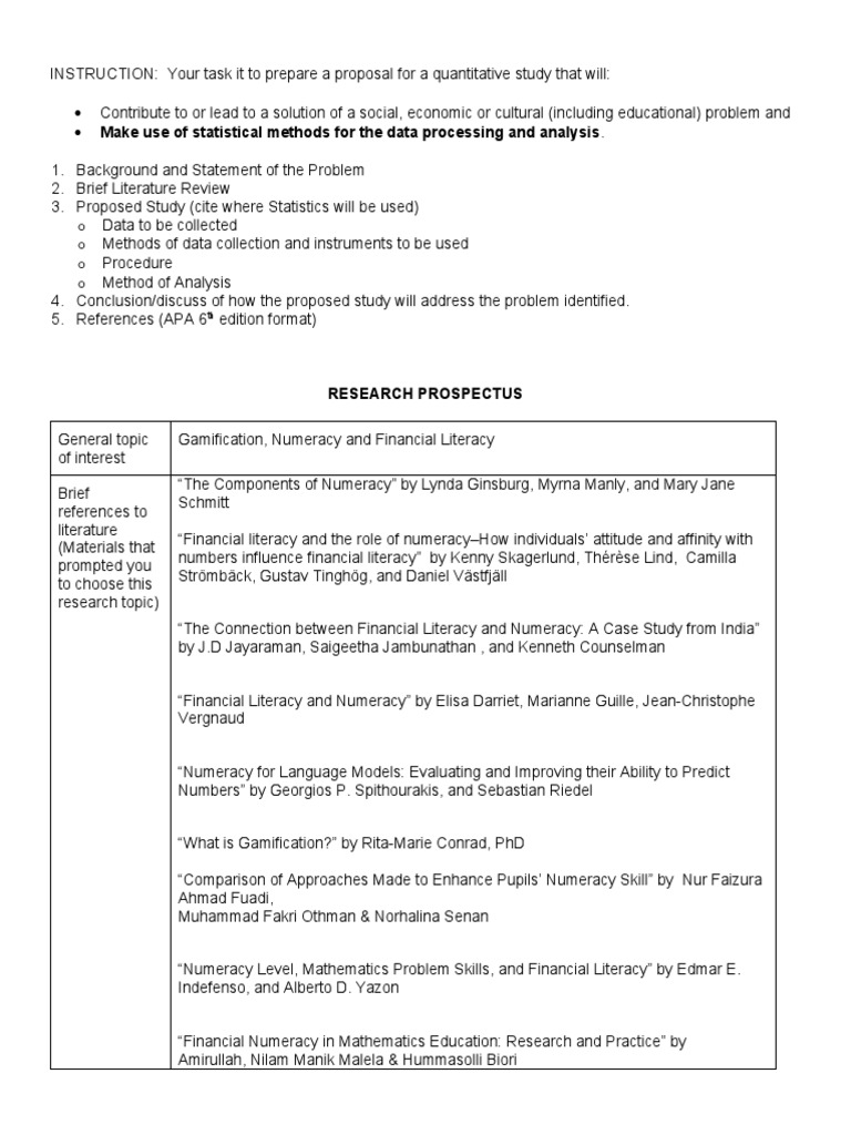 Initial Project Proposal | PDF | Literacy | Statistics