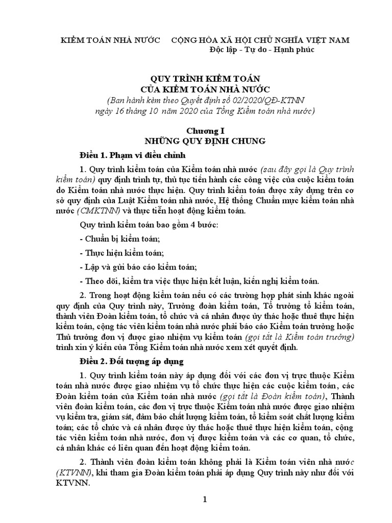 Quy Trinh Kiem Toan Cua KTNN | PDF