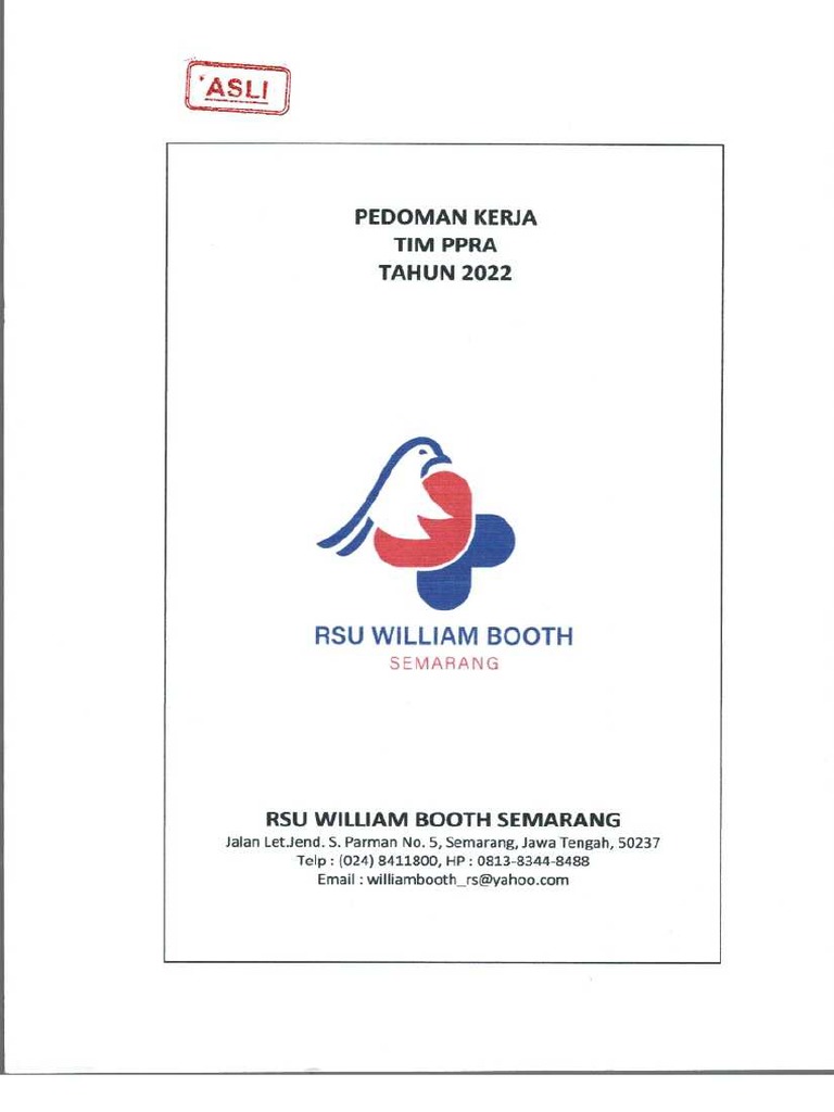 Pedoman Kerja Tim PPRA | PDF