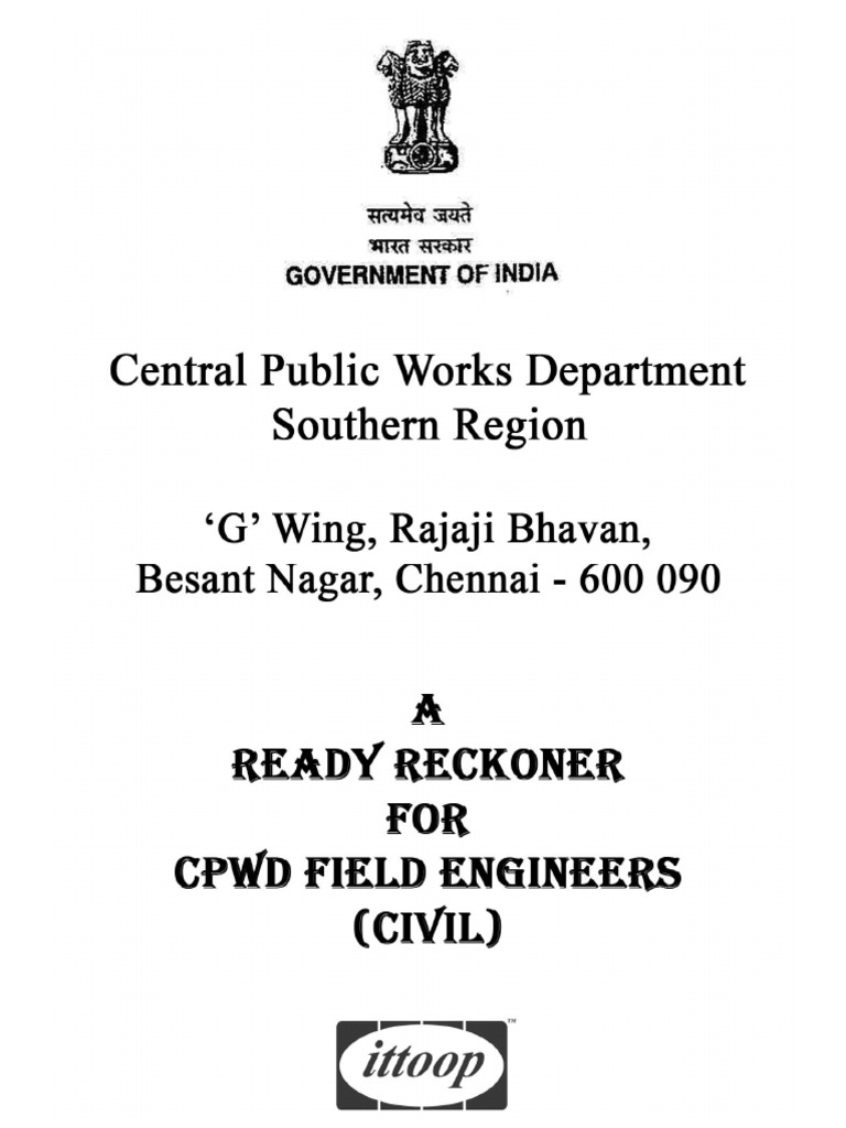 Ready Recknoer For CPWD Field Engineers | PDF