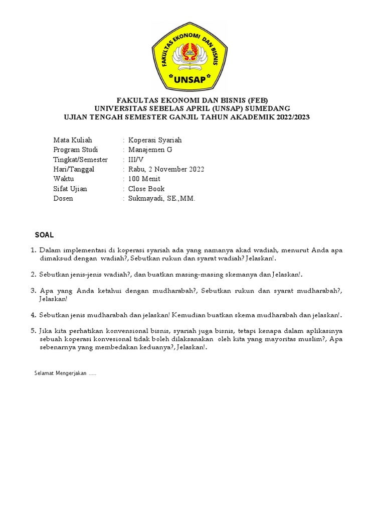 Fakultas Ekonomi Dan Bisnis (Feb) Universitas Sebelas April (Unsap ...