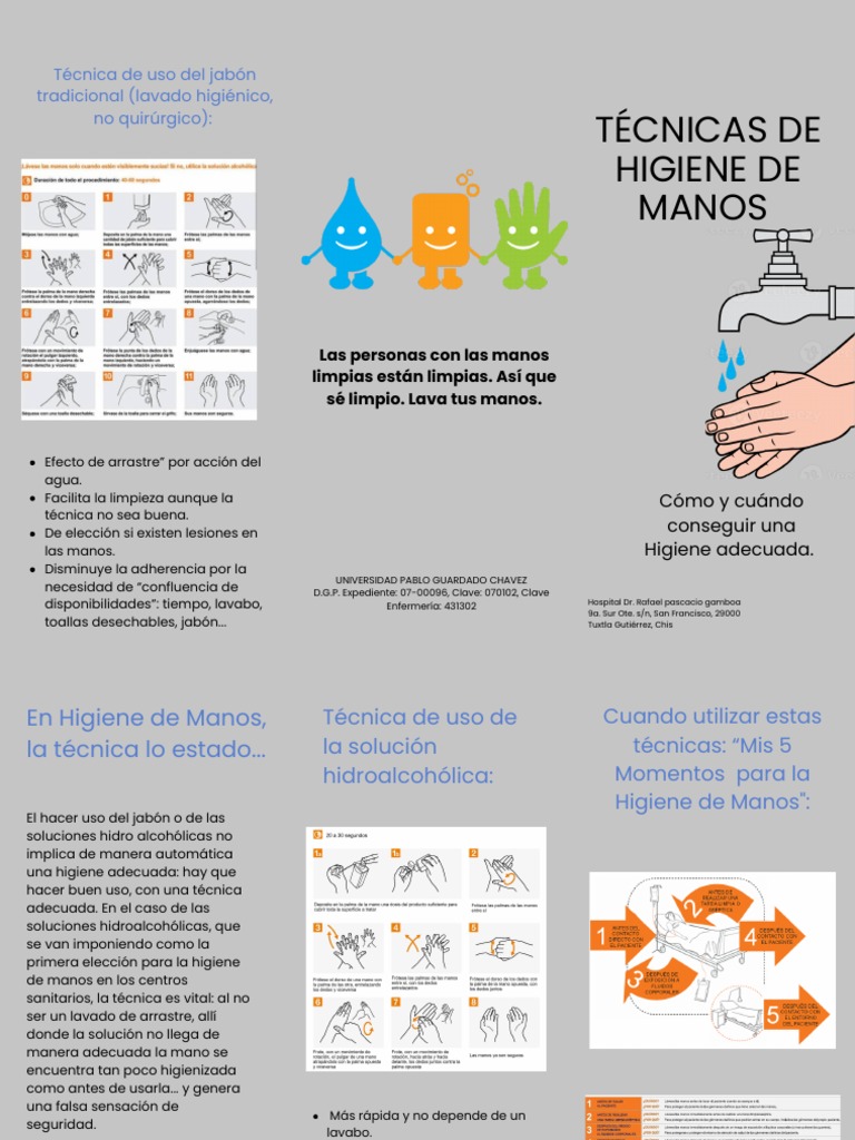 Tríptico | PDF | Lavado de manos | Especialidades Medicas