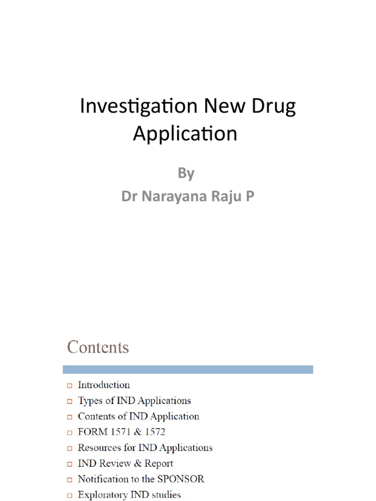 4 Investigatinal New Drug Application and Investigation Brochure | PDF