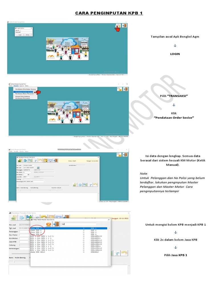 Cara Penginputan KPB 1 Dealer Resmi Honda | PDF
