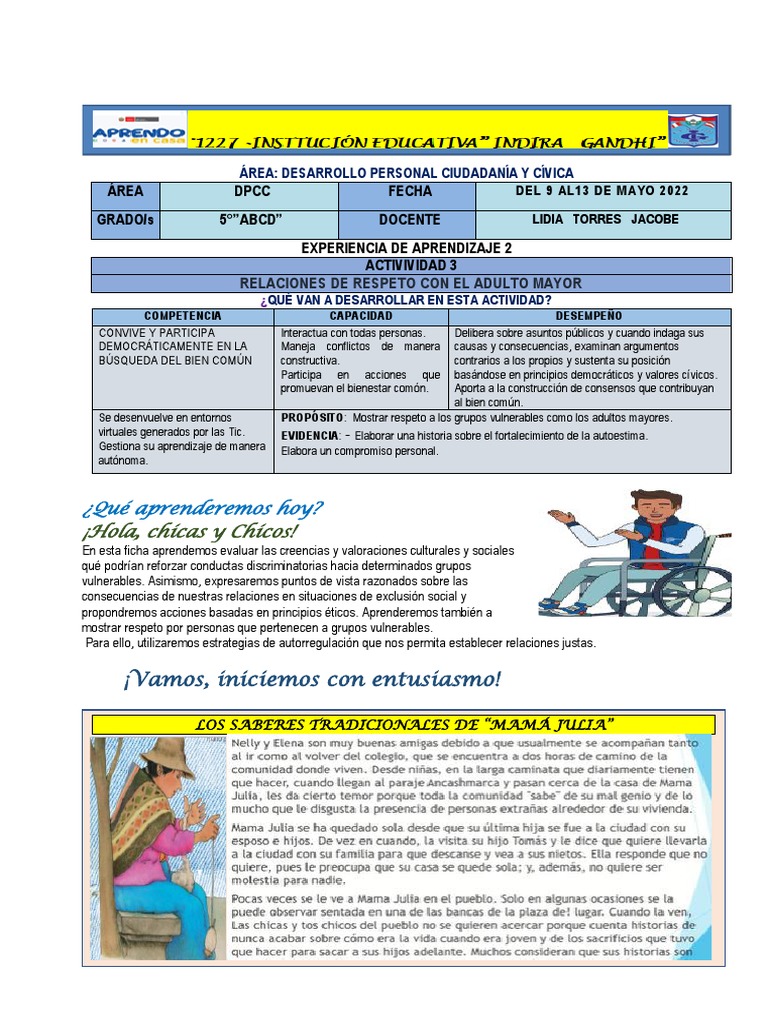 Yeesss Lidia Dpcc-Quinto 9 de Mayo 2022 | PDF | Vejez | Adultos